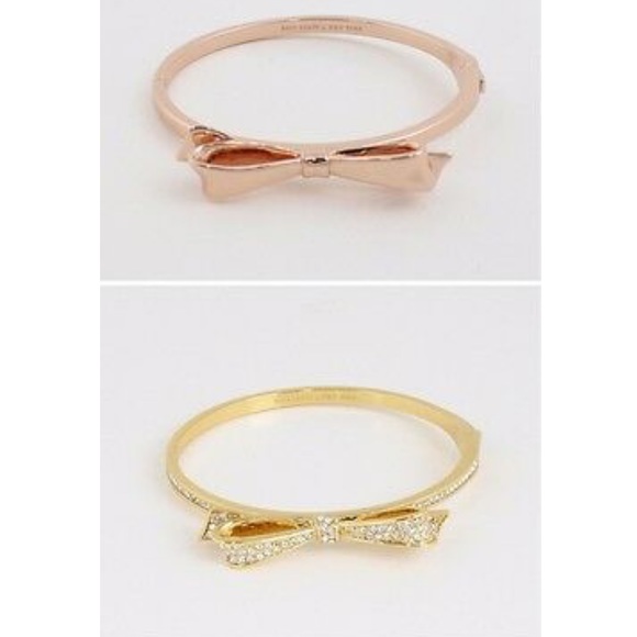 kate spade | Jewelry | Kate Spade Love Notes Pave Bow Bangle Bracelet ...